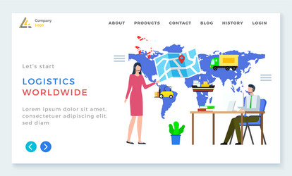 Established international trade routes selling Vector Image