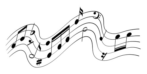 Music Notes Flowing Vector Images (over 2,600)