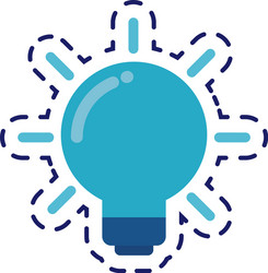Patch light bulb invention isolated icon Vector Image