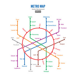 Metro map imaginary underground Royalty Free Vector Image