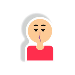 Paper sticker various symptoms of aids Royalty Free Vector