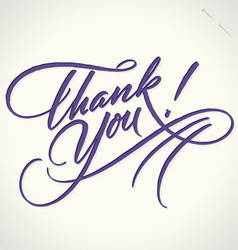 Thank you hand lettering Royalty Free Vector Image