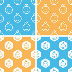 Child face pattern grunge monochrome Royalty Free Vector