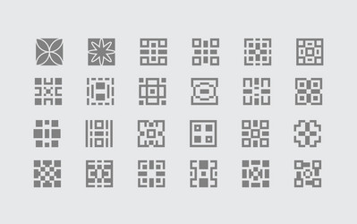 24 square shape designs Royalty Free Vector Image