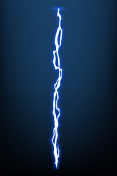 Lightning animation with sparks electricity Vector Image