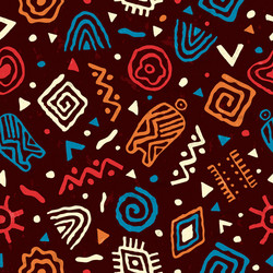 Abstract african art tribal seamless pattern Vector Image