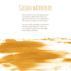 Golden hand paint ink texture background Vector Image