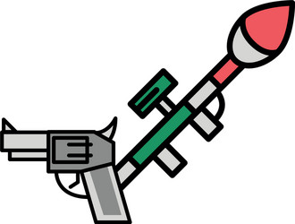 Gun military force with rocket launcher Royalty Free Vector