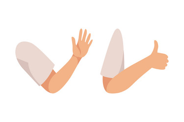 Man character arms as constructor with separated Vector Image