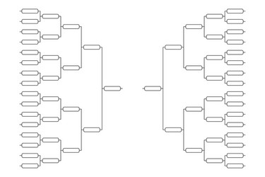 4 team tournament bracket championship template Vector Image