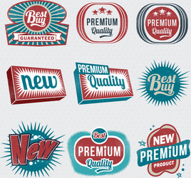 Vintage retro label set Royalty Free Vector Image
