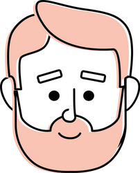 Man face with hairstyle design Royalty Free Vector Image