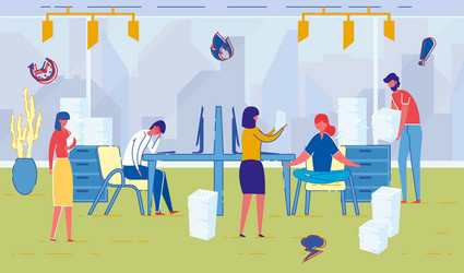 Coworkers discussion workplace colleagues company Vector Image