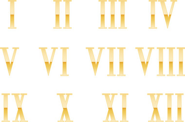 Numerals Roman Set Vector Images (over 390)