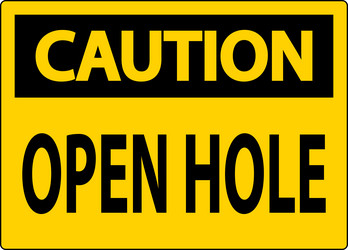Warning sign open holes Royalty Free Vector Image