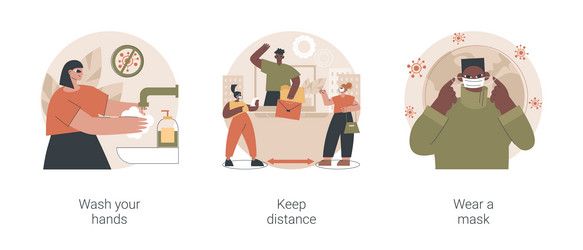 Prevent virus spread abstract concept Royalty Free Vector