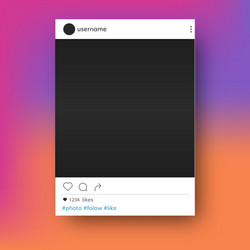 Social network post frame Royalty Free Vector Image