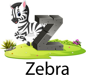 Cute zoo animal alphabet h for horse Royalty Free Vector
