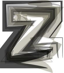 Abstract letter z Royalty Free Vector Image - VectorStock