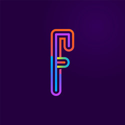Neon F Letter Vector Images (over 620)