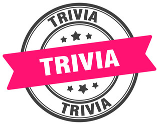 Trivia stamp label on transparent Royalty Free Vector Image