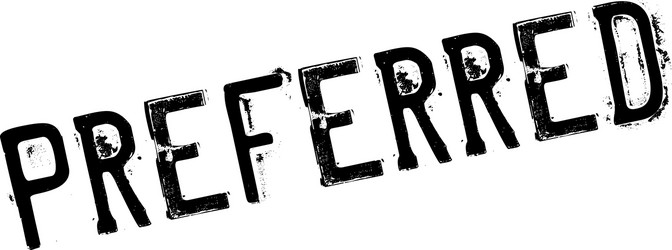 Preferred stamp on white background Royalty Free Vector