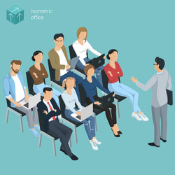 Business employee coaching Royalty Free Vector Image