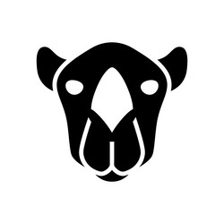 Camel isolated icon animal head symbol Royalty Free Vector