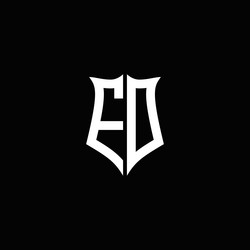 Ed logo monogram emblem style with crown shape Vector Image