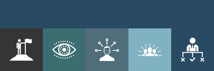 Leader vision icon black sign Royalty Free Vector Image