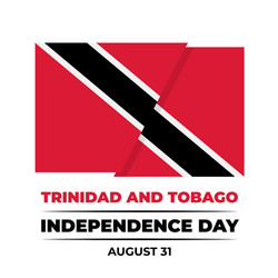 Trinidad and tobago independence day typography Vector Image