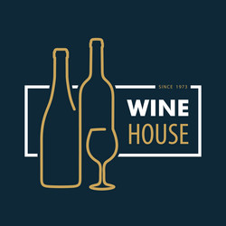 Wine shop poster banner template vintage Vector Image