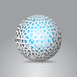 3d futuristic sphere and ball shape virtual model Vector Image