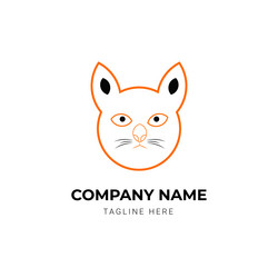 Modern animal face logo design Royalty Free Vector Image
