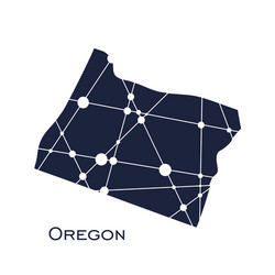Map of the us state of oregon Royalty Free Vector Image