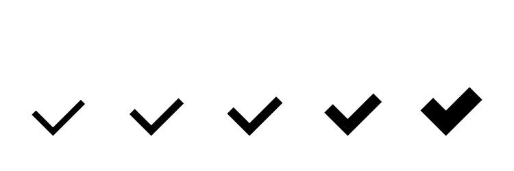 Simple minimalistic check mark icon Royalty Free Vector