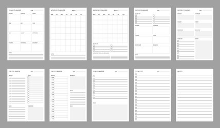 Monthly planner template Royalty Free Vector Image