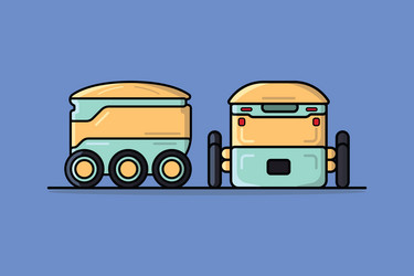 Modern robot delivery Royalty Free Vector Image