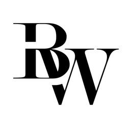 Monogram logo initial letters bw Royalty Free Vector Image