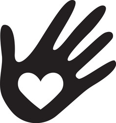 Palm hand graphic design template isolated Vector Image