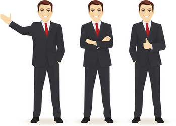 Businessman set Royalty Free Vector Image - VectorStock
