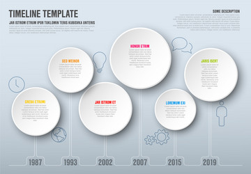 Simple horizontal infographic timeline template Vector Image