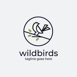 Wild bird logo Royalty Free Vector Image - VectorStock