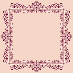 Abstract ornamental nature vintage border Vector Image