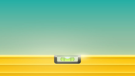 Yellow spirit levels various views on white Vector Image