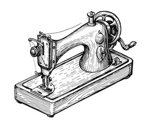Antique Sewing Machine Drawing