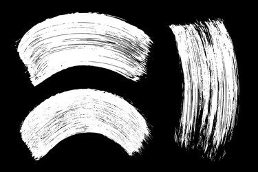 Set of white strokes paint Royalty Free Vector Image