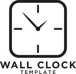 Wall clock logo design template Royalty Free Vector Image