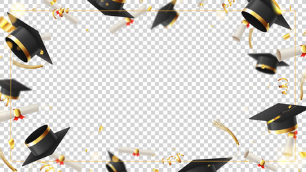 Decorative banner for graduation Royalty Free Vector Image