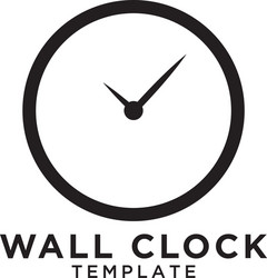 3d realistic round white wall office clock Vector Image
